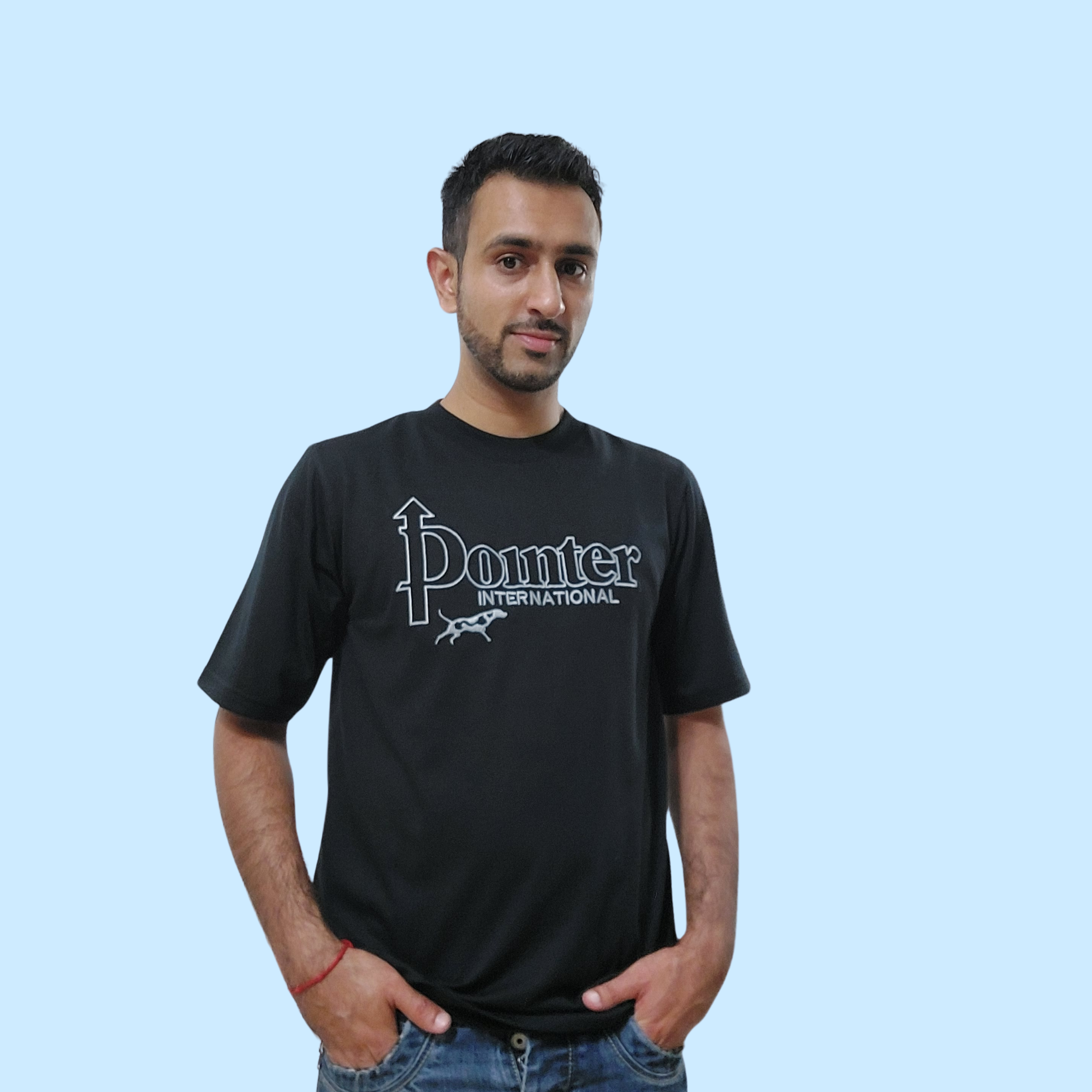 P0007 Embroidered Logo T-Shirt - Black – Pointer International
