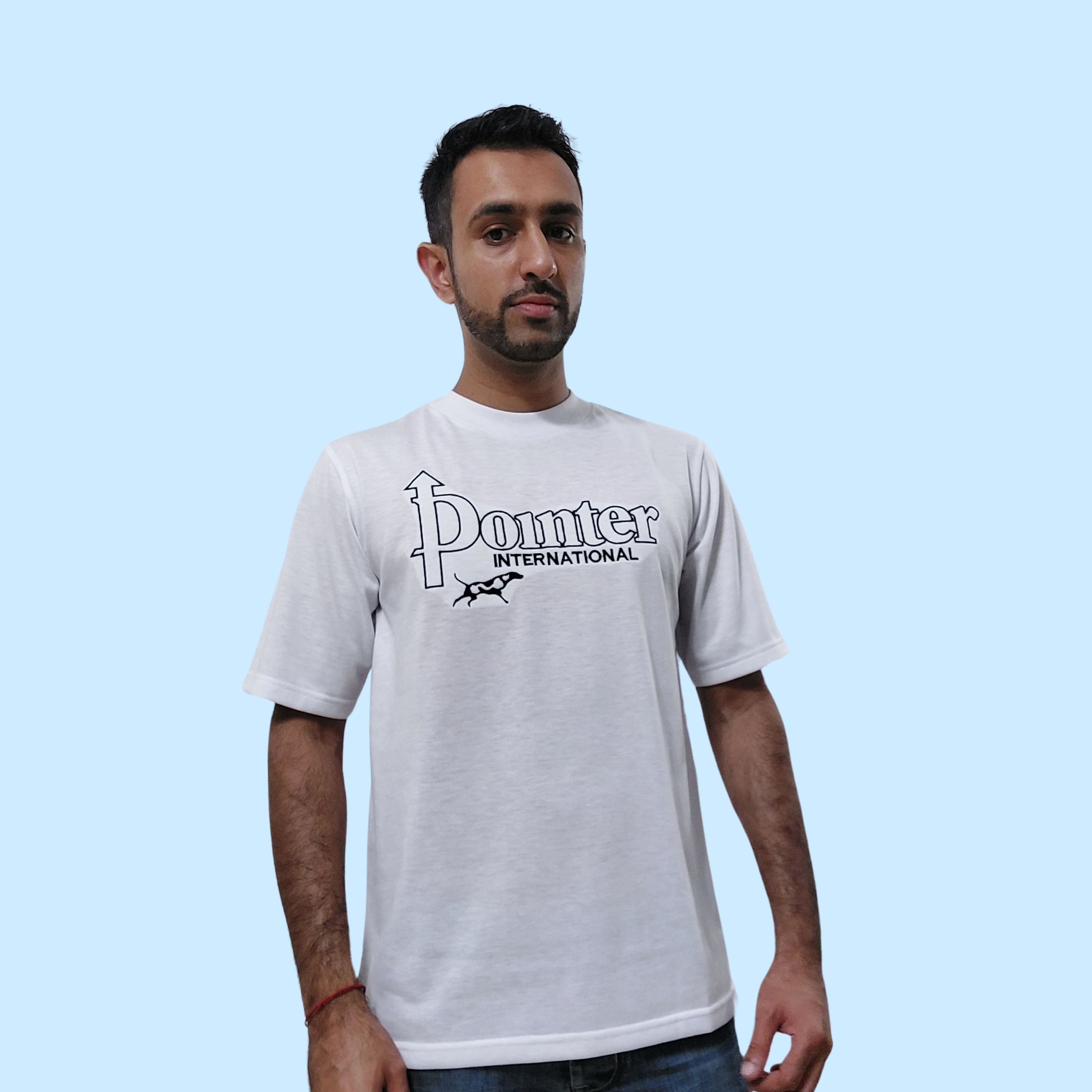 P0007 Embroidered Logo T-Shirt - White – Pointer International